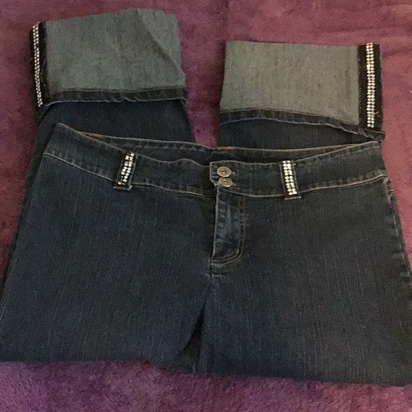 HSN | Jeans | Vintage New Suzanne Somers Bling Capris Size | Poshmark